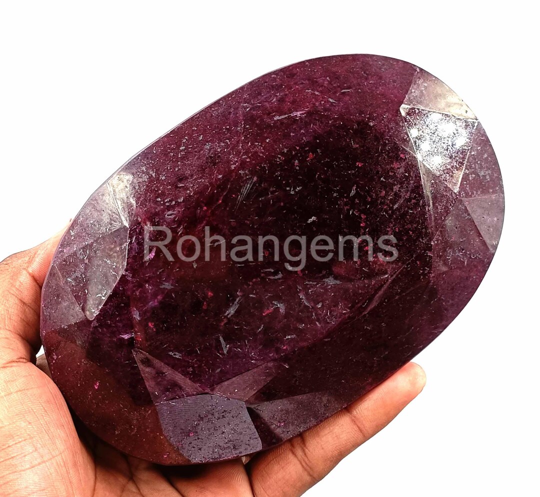 Red Ruby 10000 Carat Certified Loose Gemstone Faceted Oval Cut Huge ...