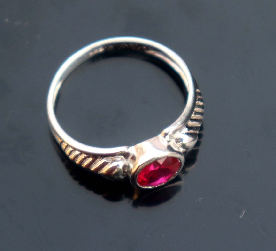 8.60 Ct Natürlicher 925 Sterling Silber Rubin Ring Runder | Etsy