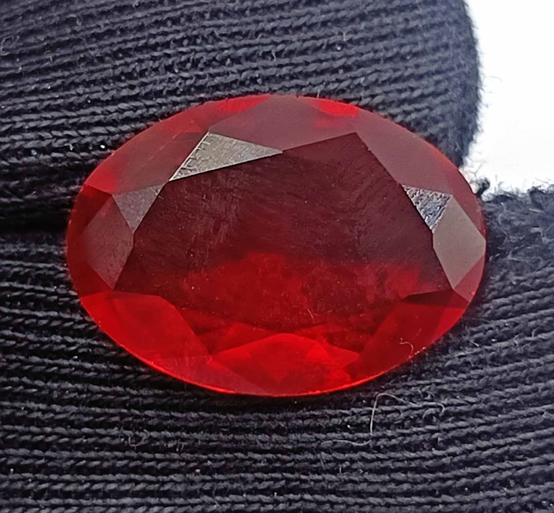 Ruby Stone High-quality7.27 Ct Burma Red Faceted Oval Cut Semi ...