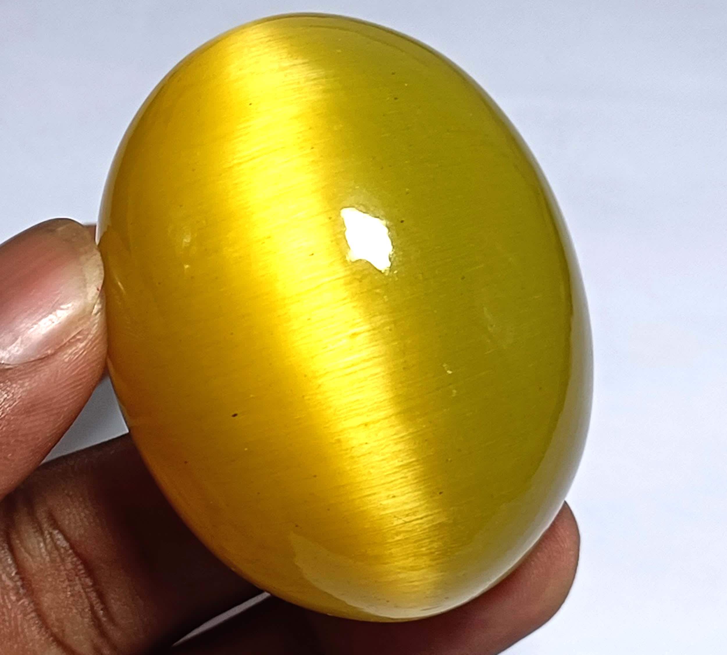 Yellow Cat’s Eye 439.75 Ct | Natural Certified Gemstone From Brazil ...