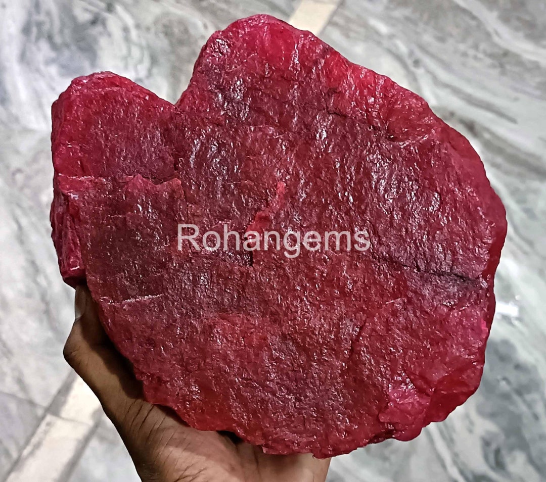 Ruby Rough Natural Certified Loose Huge Engraved Chunk Raw Gemstone ...