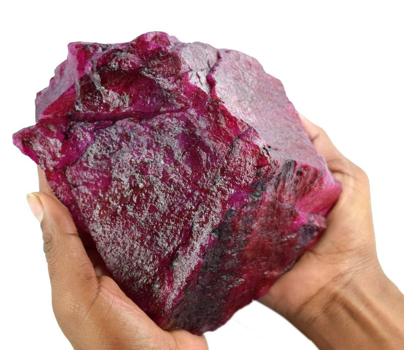 African Red Ruby Gemstone Rough, Certified Natural (3 Kg, 15000.00ct ...