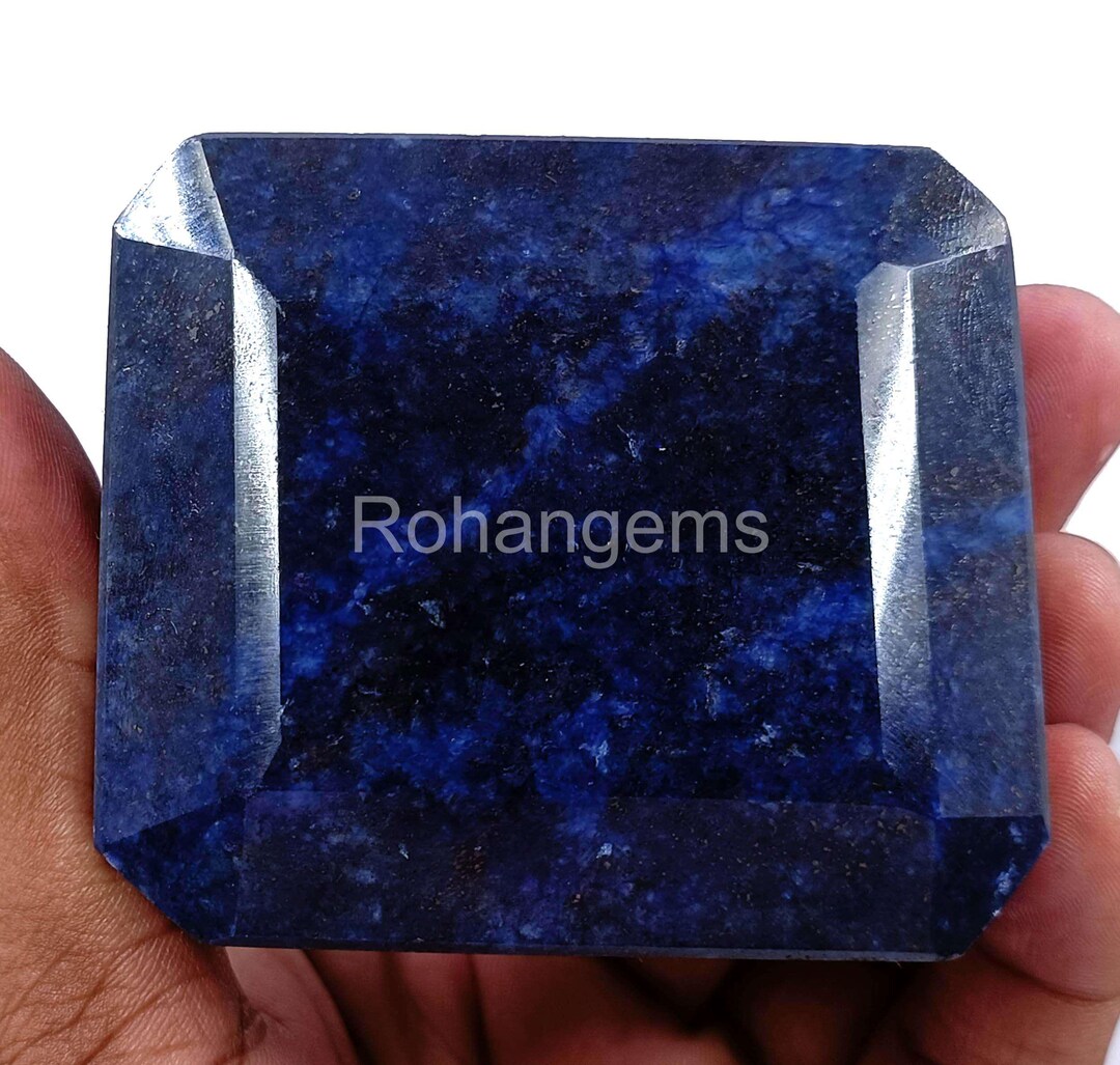 Big Blue Sapphire 2004 Ct Natural Facet Emerald Shape Stone From Africa ...