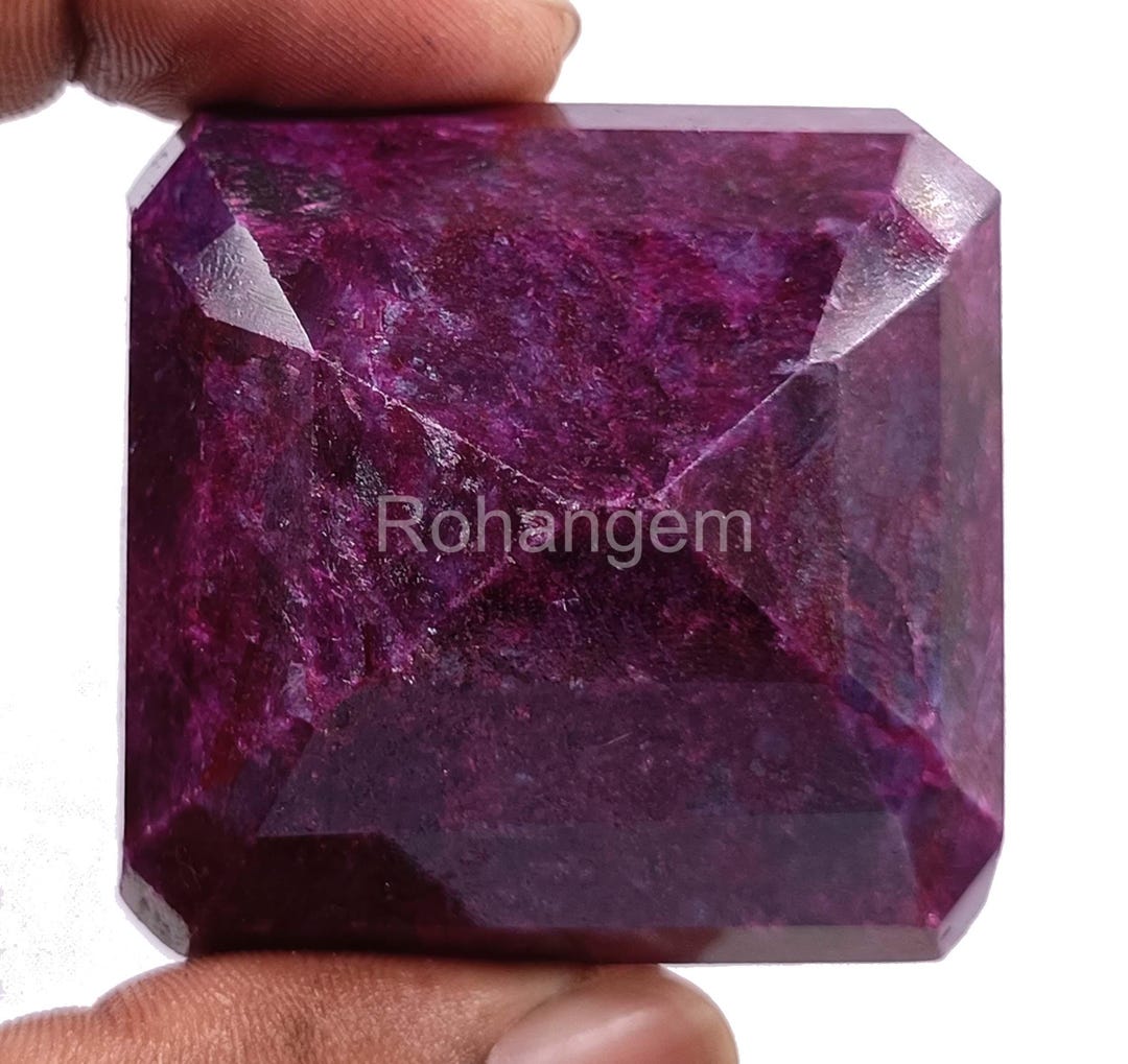 Red Ruby 502.0 Ct Natural Emerald Shape IGL Certified Opaque Loose ...