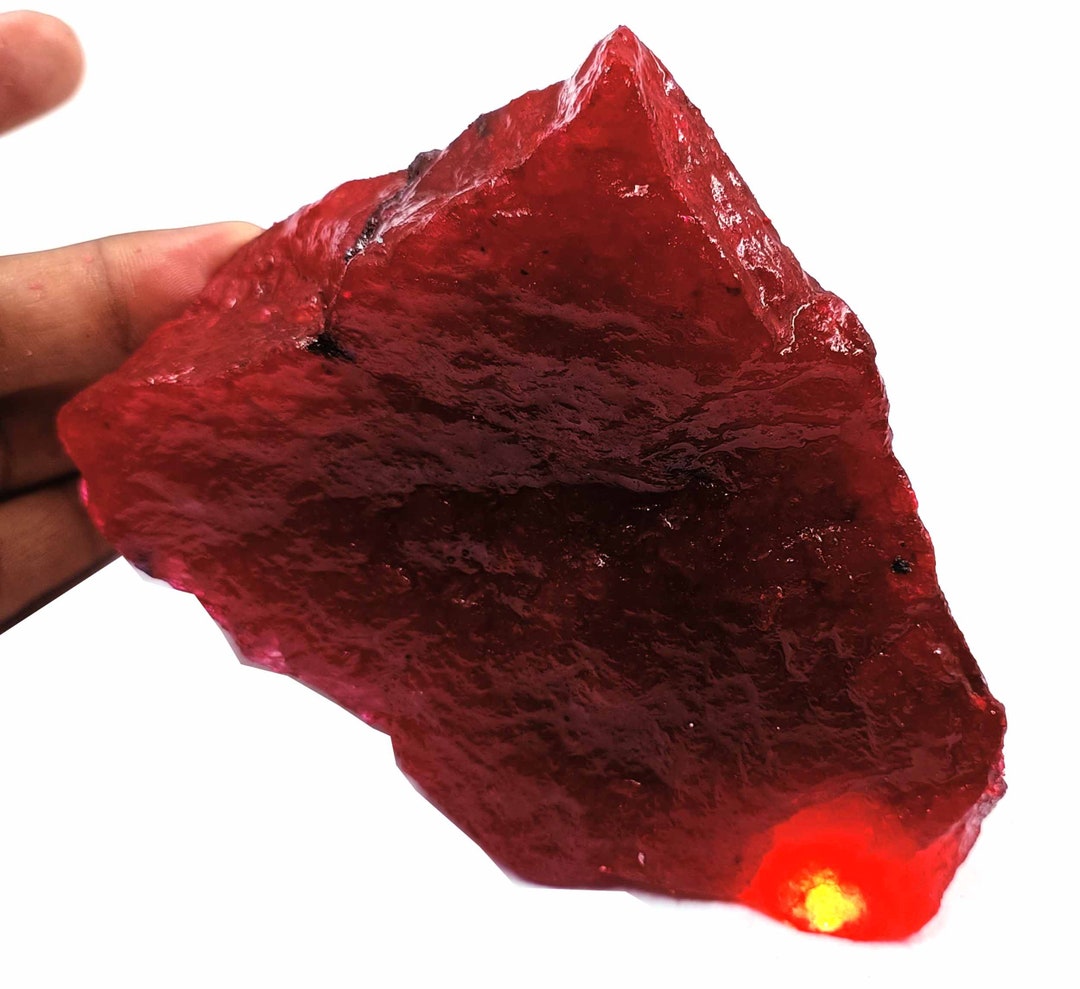 Red Ruby Rough Gemstone 100% Natural ( 133mmx108mm ) 3250.00 CERTIFIED ...