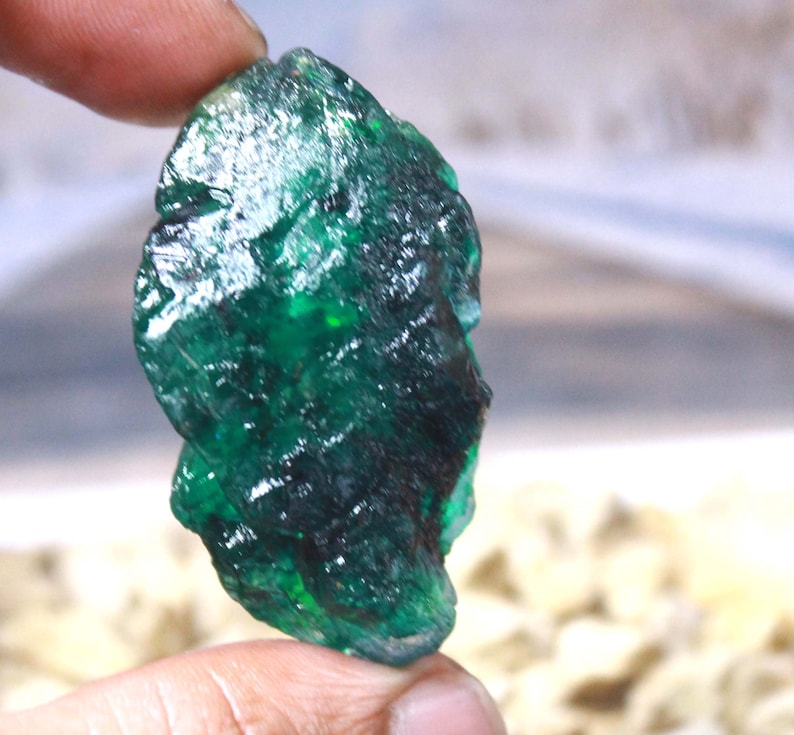 Buy Emerald 250.00 Carat Natural Emerald Raw Uncut Shape Colombian ...