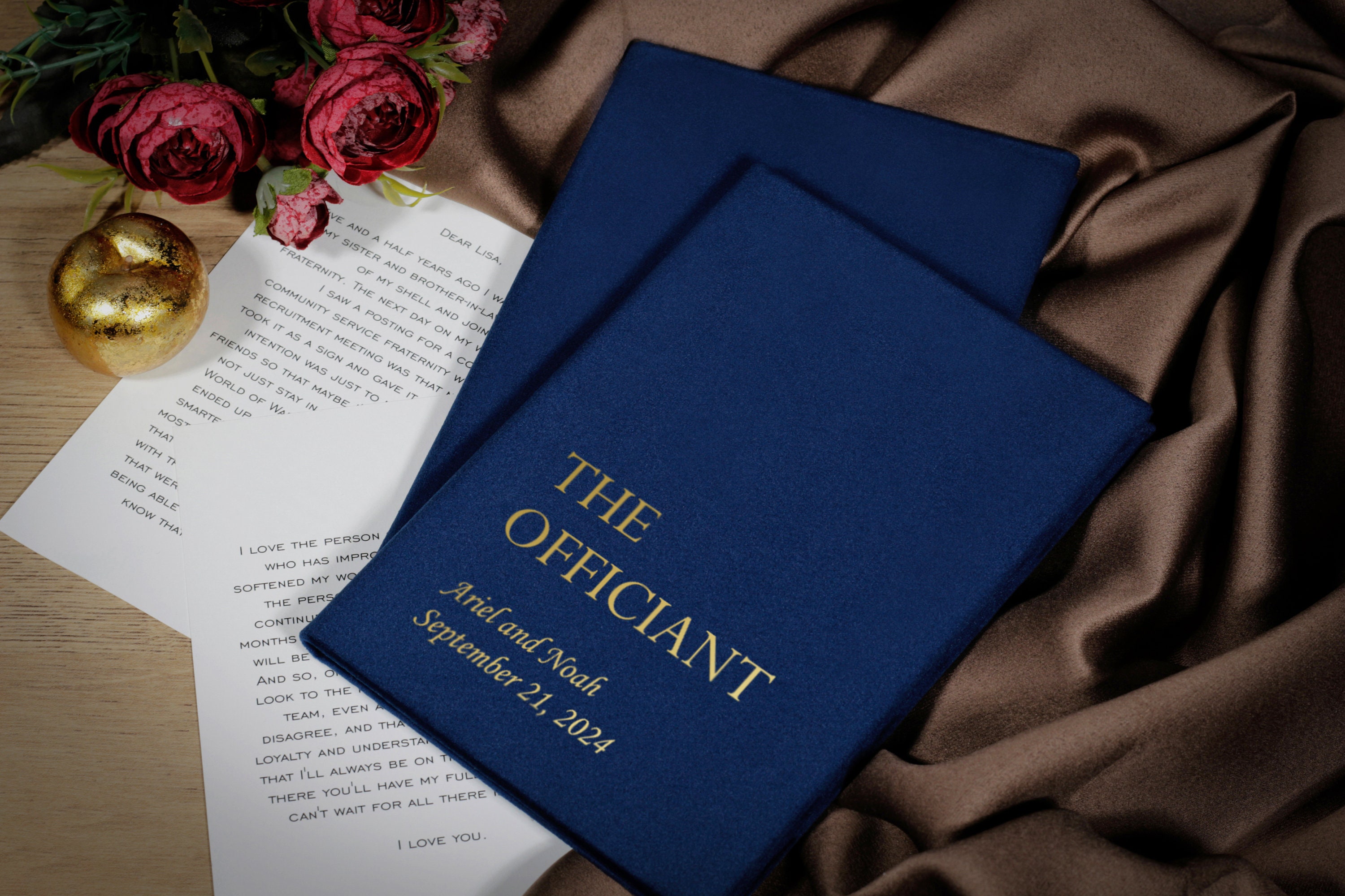 Wedding Officiant Book in A4 Size, Marriage Ceremony Book in Your ...