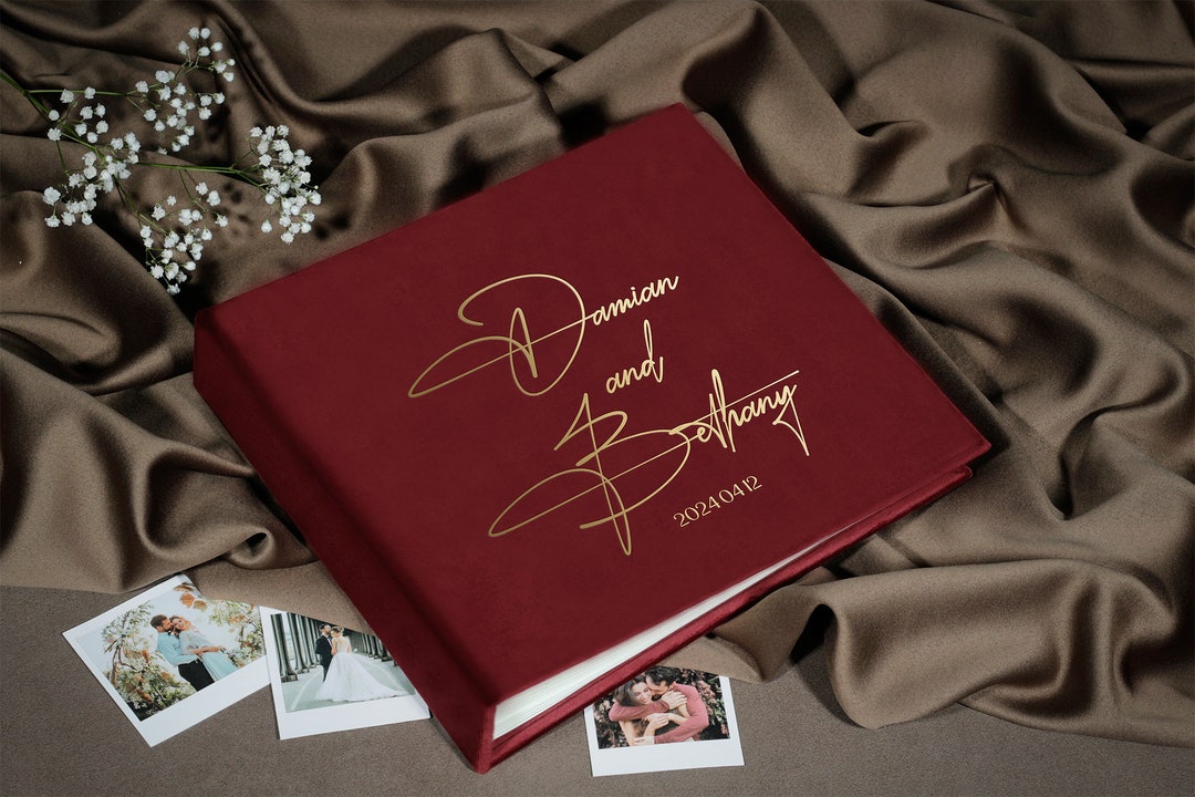 Custom Photo Booth Guest Album for Wedding, Personalized Family Picture ...