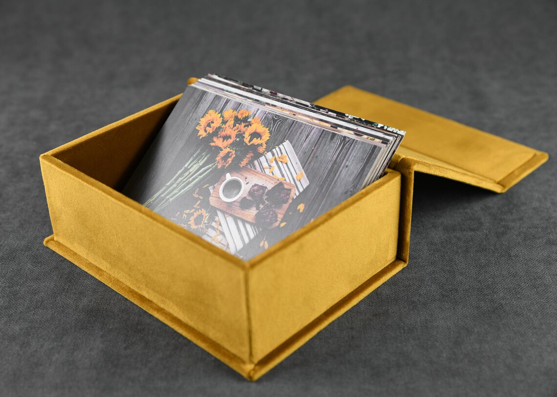Golden Mustard Photo Box Custom Photo Keeper Box 4x6 Picture - Etsy