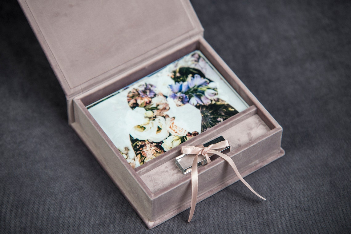 Personalized Photo Box With Custom Cover Unique Photo & USB | Etsy