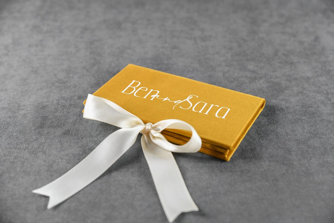 Golden Mustard Yellow Cash Gift Envelope, Personalized Gift Card Holder ...