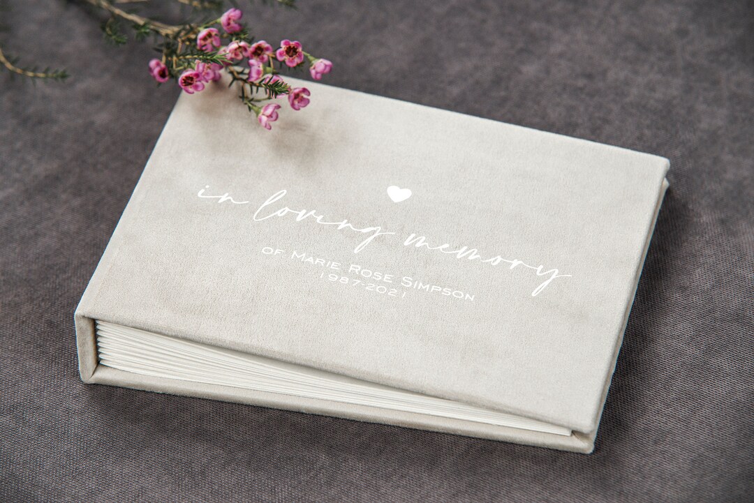 In Loving Memory Sign in Book / Photo Album, Personalised Book of ...