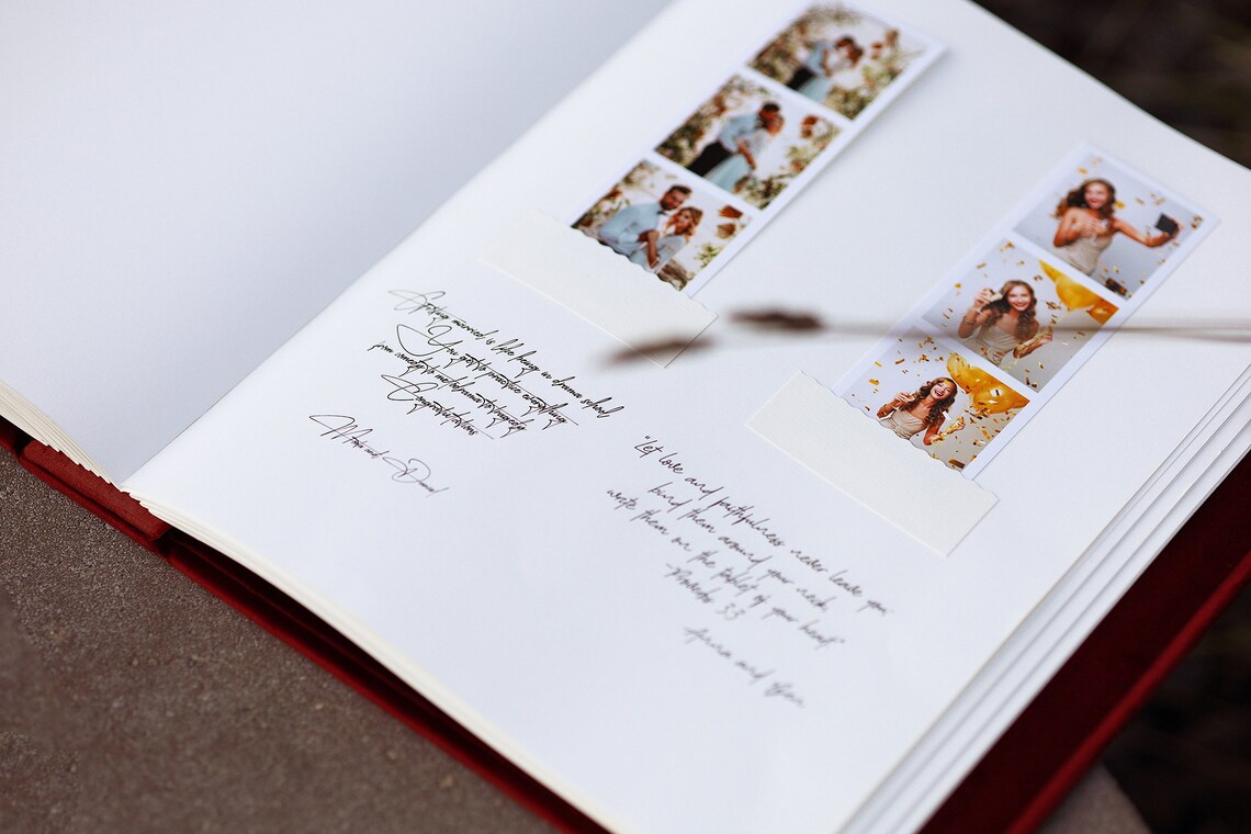 Personalized Portrait Photo Album, Wedding Instax Scrapbook Album ...