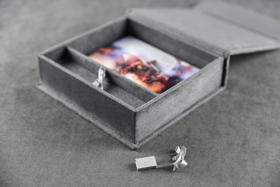 Photo Memory Box With Custom Cover Unique Photo & USB Keeper - Etsy