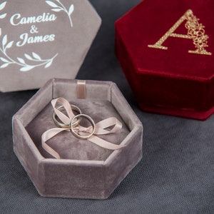 Custom Proposal Ring Box, Personalized Engagement Ring Box, Blue or ...