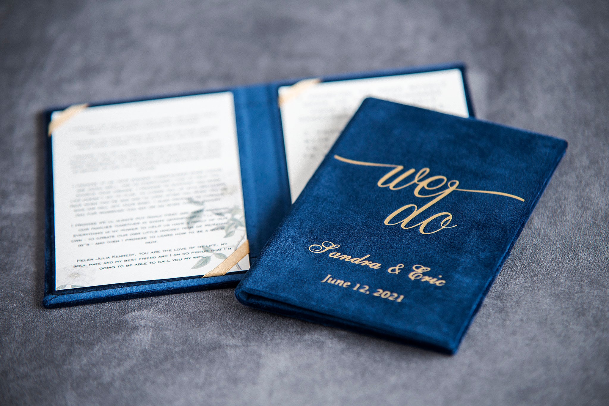 Wedding vow books with personalized covers bride and groom | Etsy