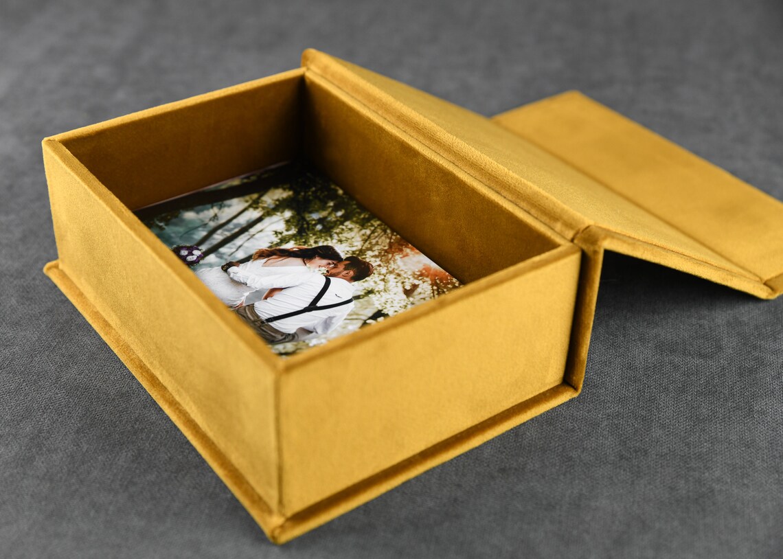Golden Mustard Photo Box Custom Photo Keeper Box 4x6 Picture - Etsy