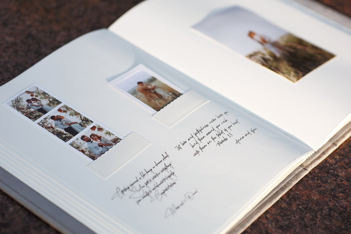 Personalized Portrait Photo Album, Wedding Instax Scrapbook Album ...