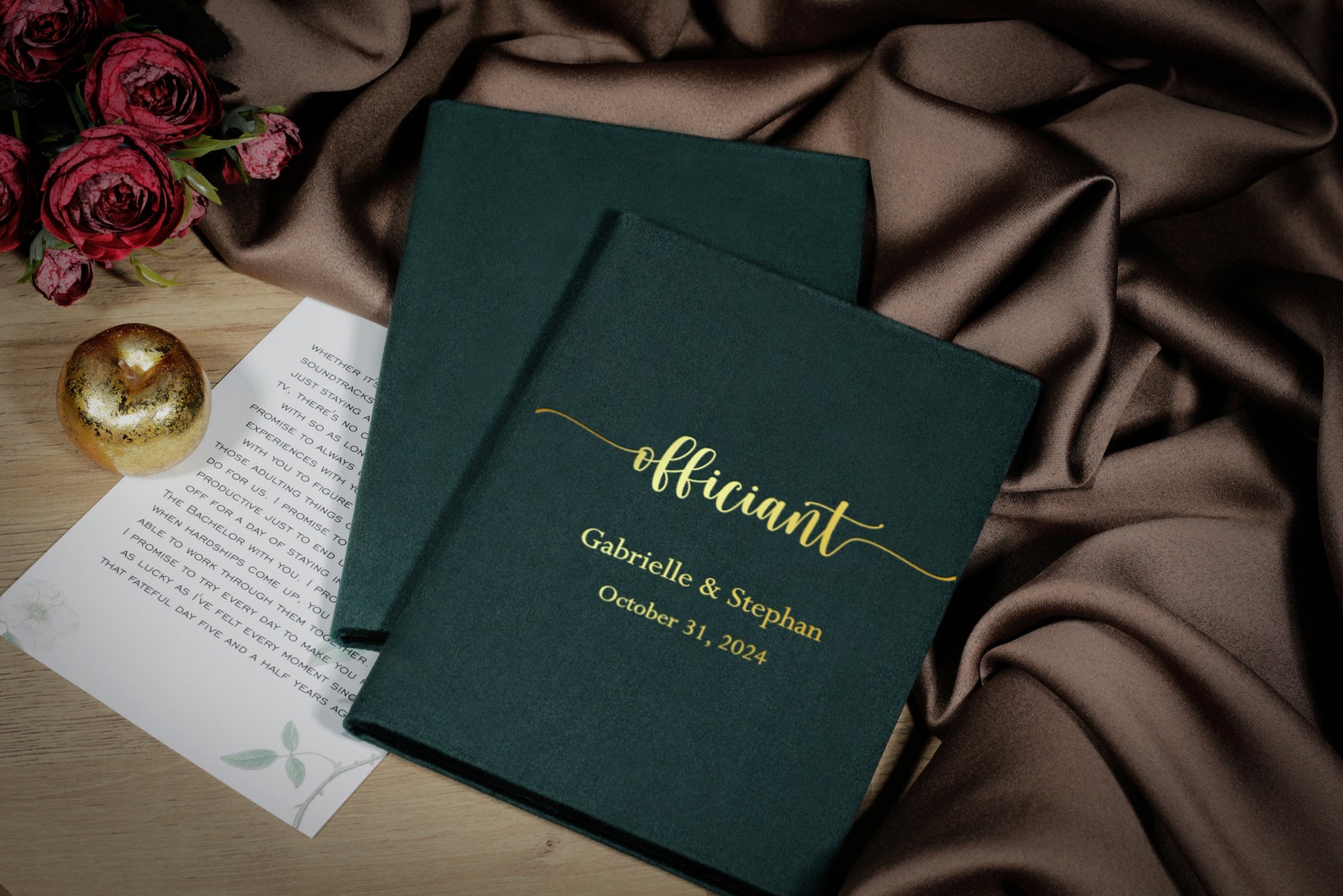 Personalized Book for Wedding Ceremony Readings, Wedding Officiant Book ...