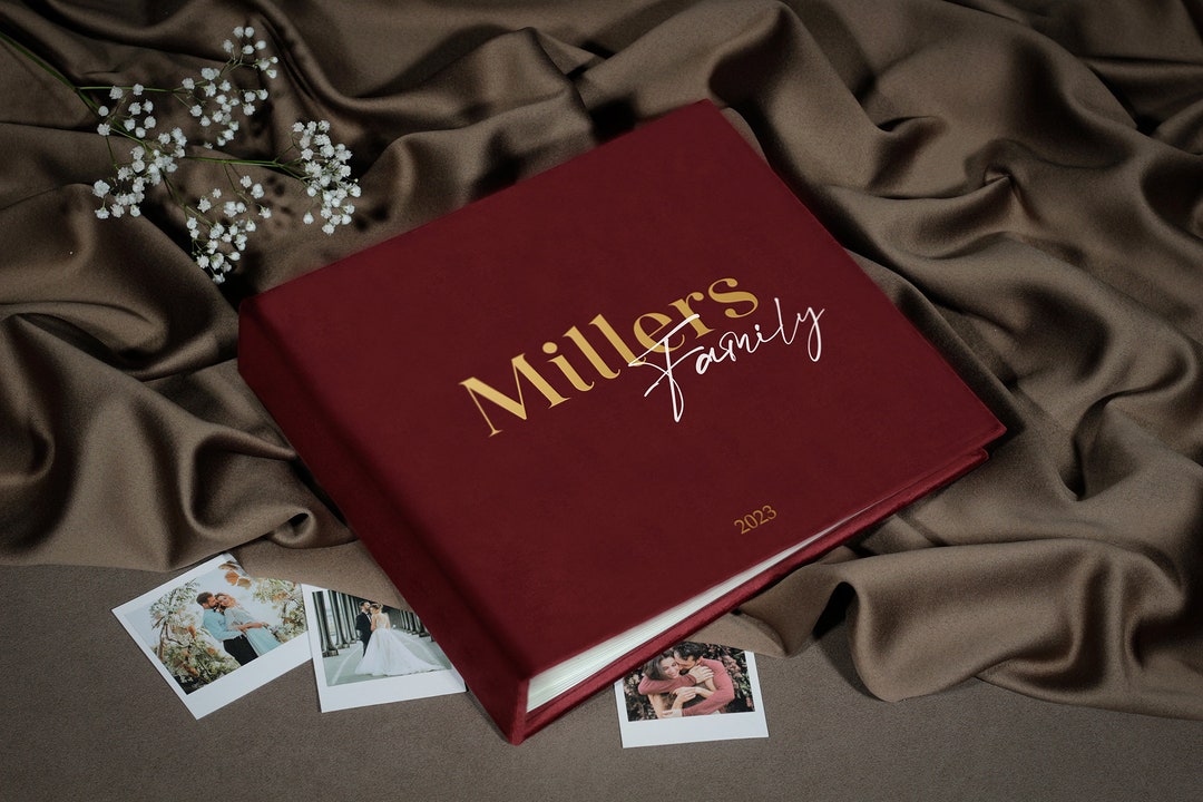 Red Instax Square / Wide / Mini and Polaroid Family Photo Album With ...