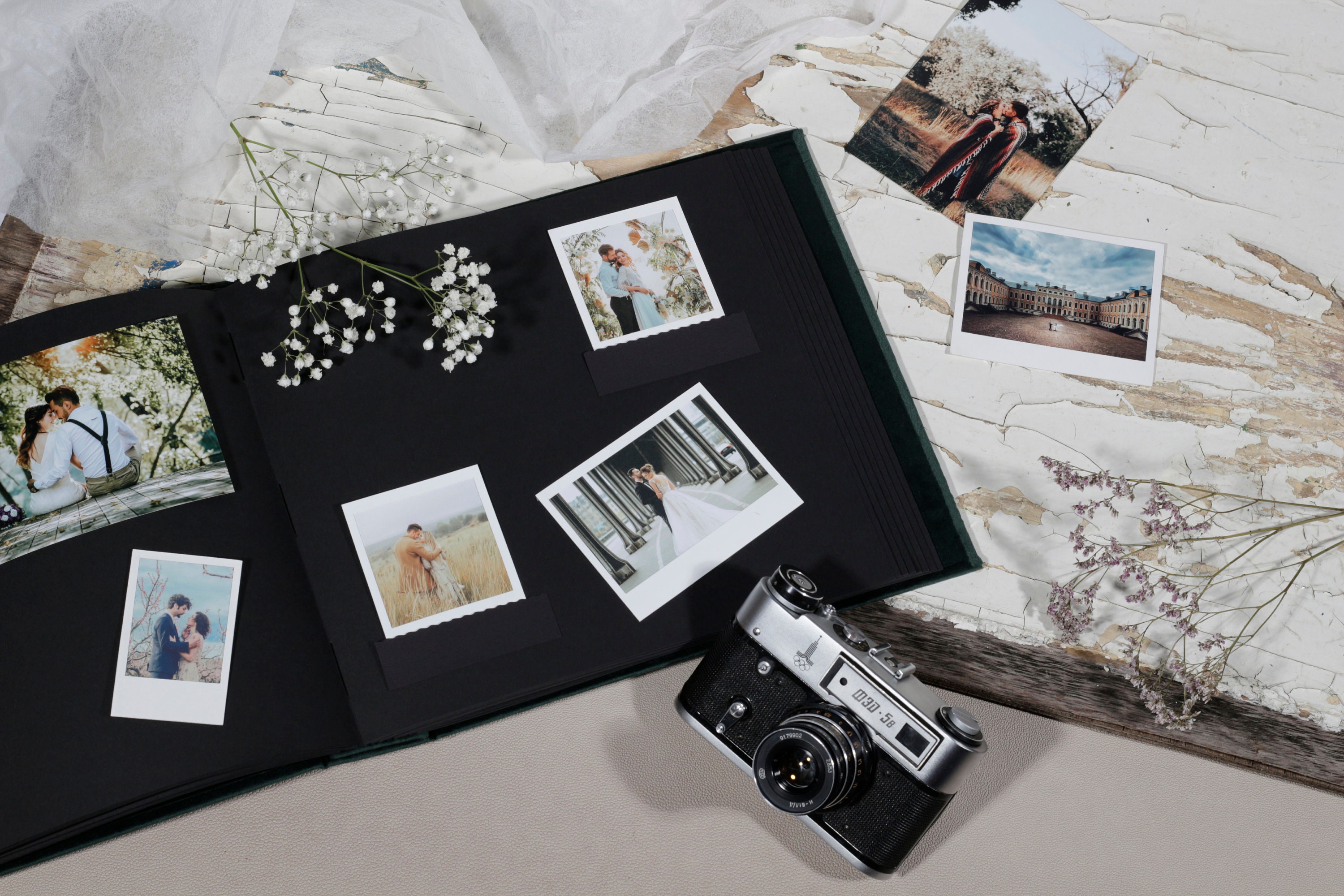 Green Velvet Photo Album / Photo Book, Personalized Instax Album ...