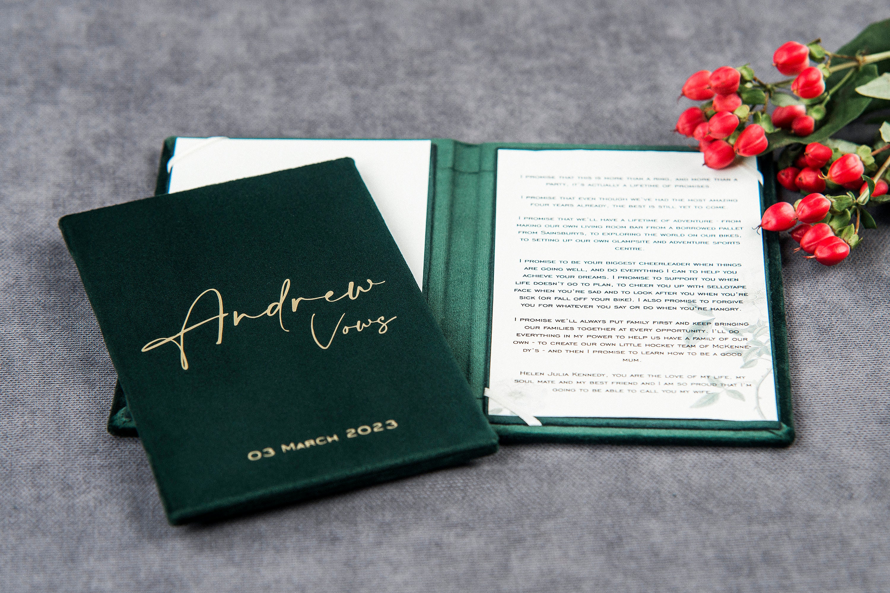 His and Her Vow Booklets With Custom Text Wedding Vow Cases - Etsy