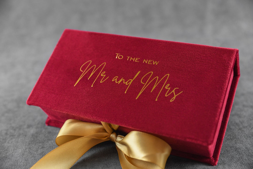 Custom Made Red Money Box, Elegant Wedding / Birthday / Christmas Gift ...