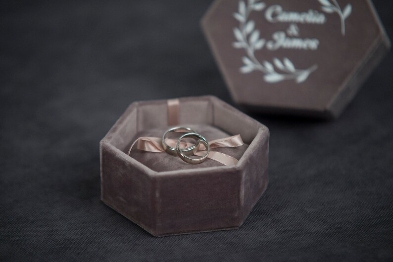 Custom Engagement Ring Box Pink/Red Velvet Ring Box Luxury | Etsy