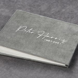 Personalized Condolence Book, Funeral Guest Book for Memories, in ...