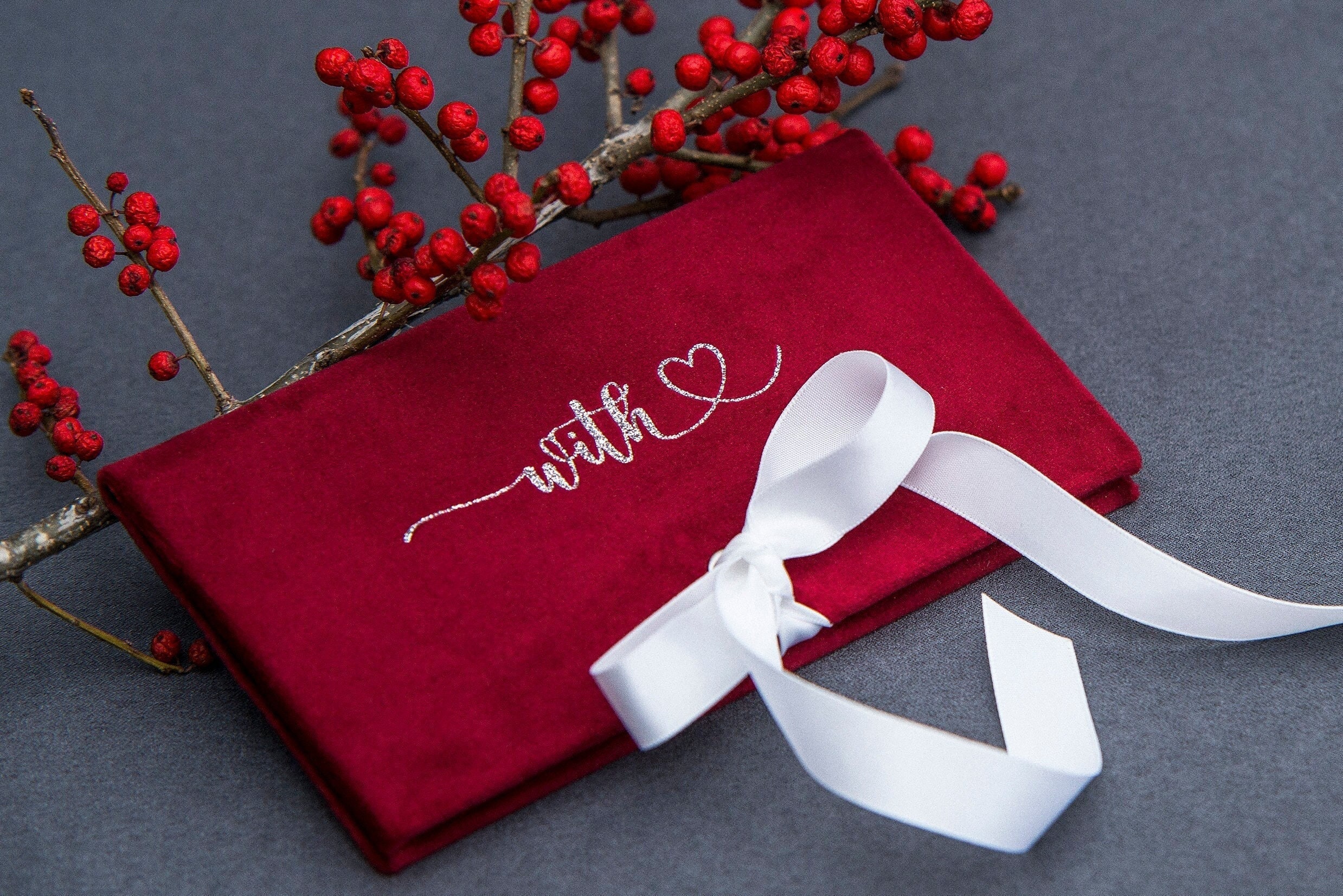 Red Money Gift Envelope With Satin Ribbon Elegant Cash | Etsy