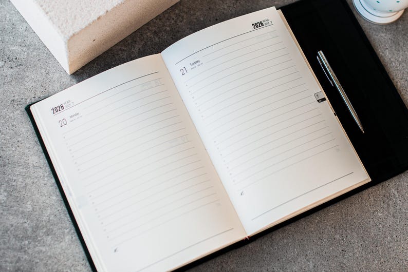 Personalized 2026 Daily Planner, Velvet Custom Notebook - Etsy