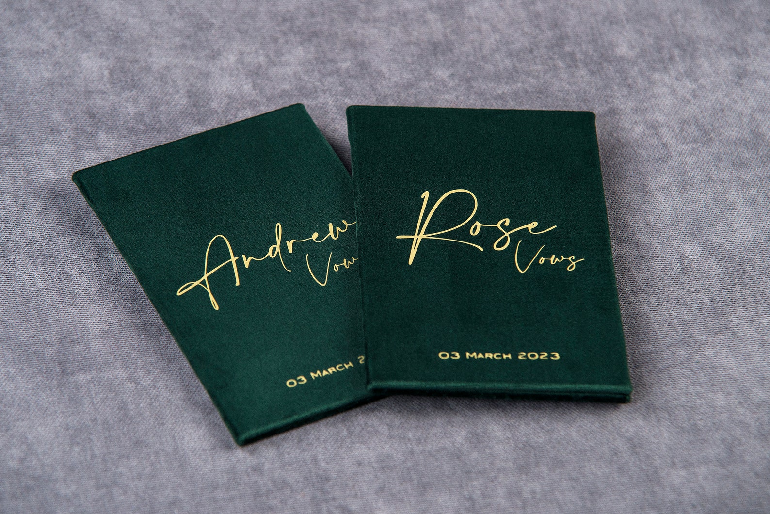 His and Her Vow Booklets With Custom Text Wedding Vow Cases - Etsy