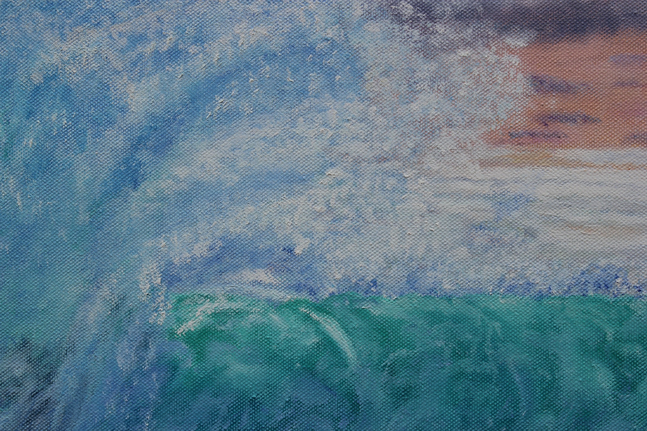 Ocean Oil Painting Wave Oil Painting Handmade Seascape Oil Painting ...