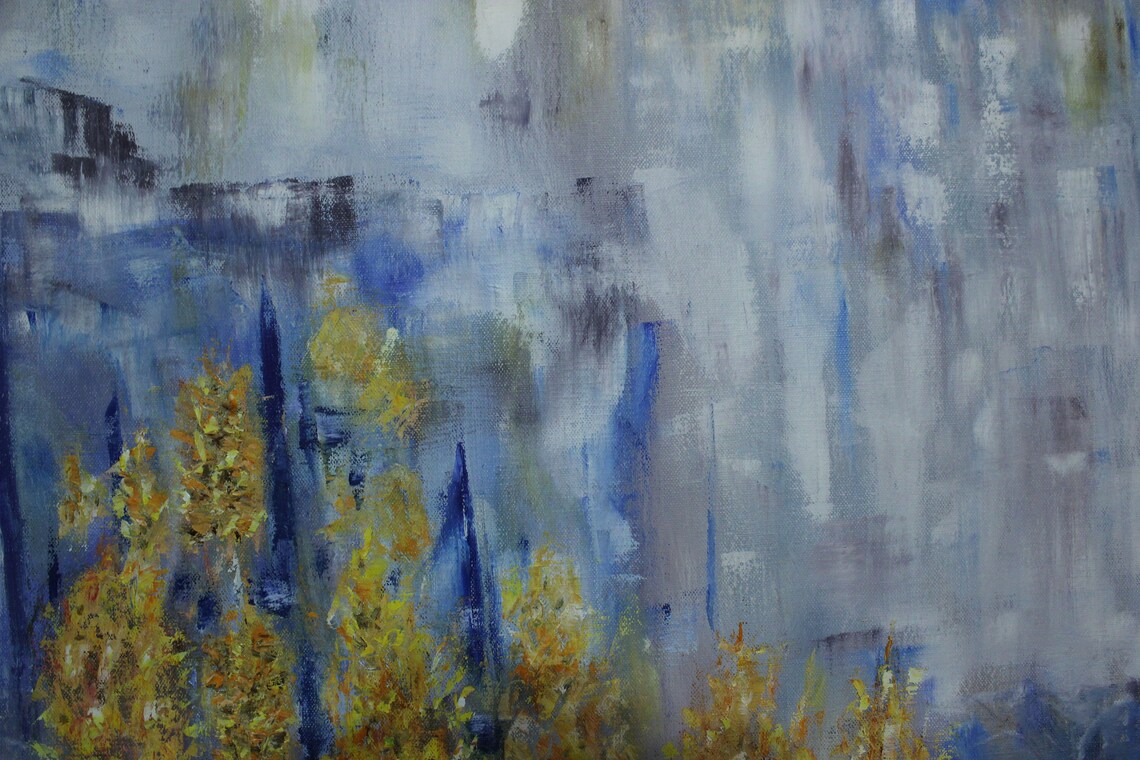 Aspen tree painting Large Abstract Painting Extra Large | Etsy