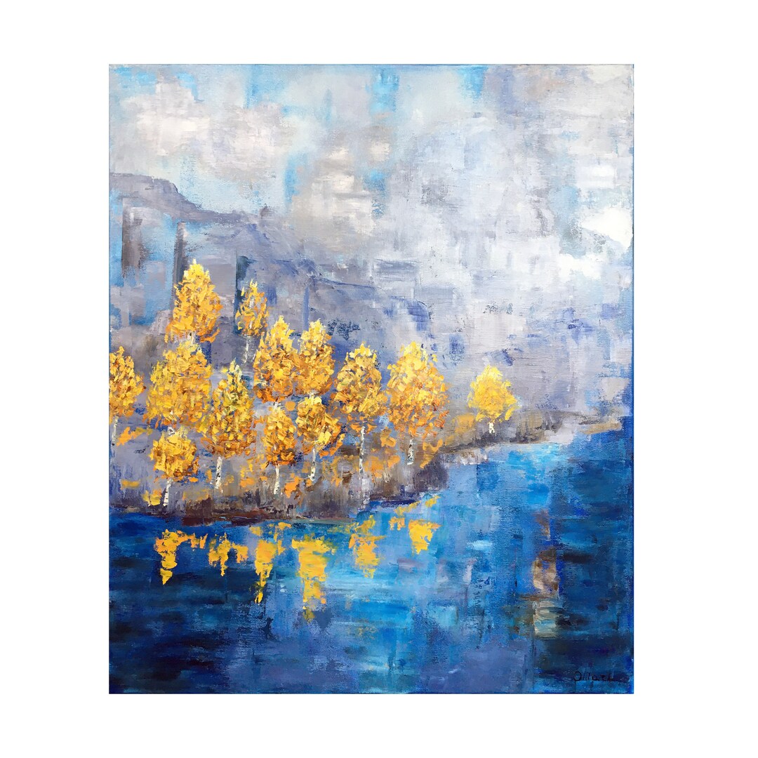 Aspen Tree Painting Large Abstract Painting Extra Large Abstract Wall ...