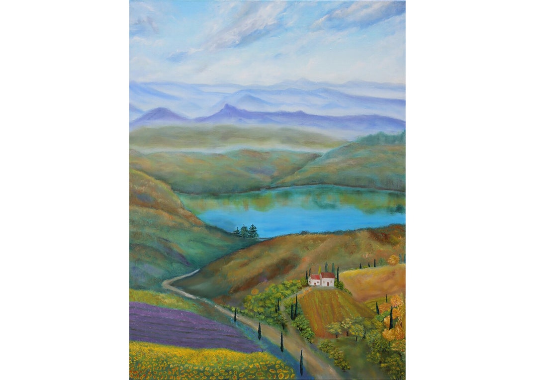 Provence Painting Lavender Field Provence Landscape - Etsy