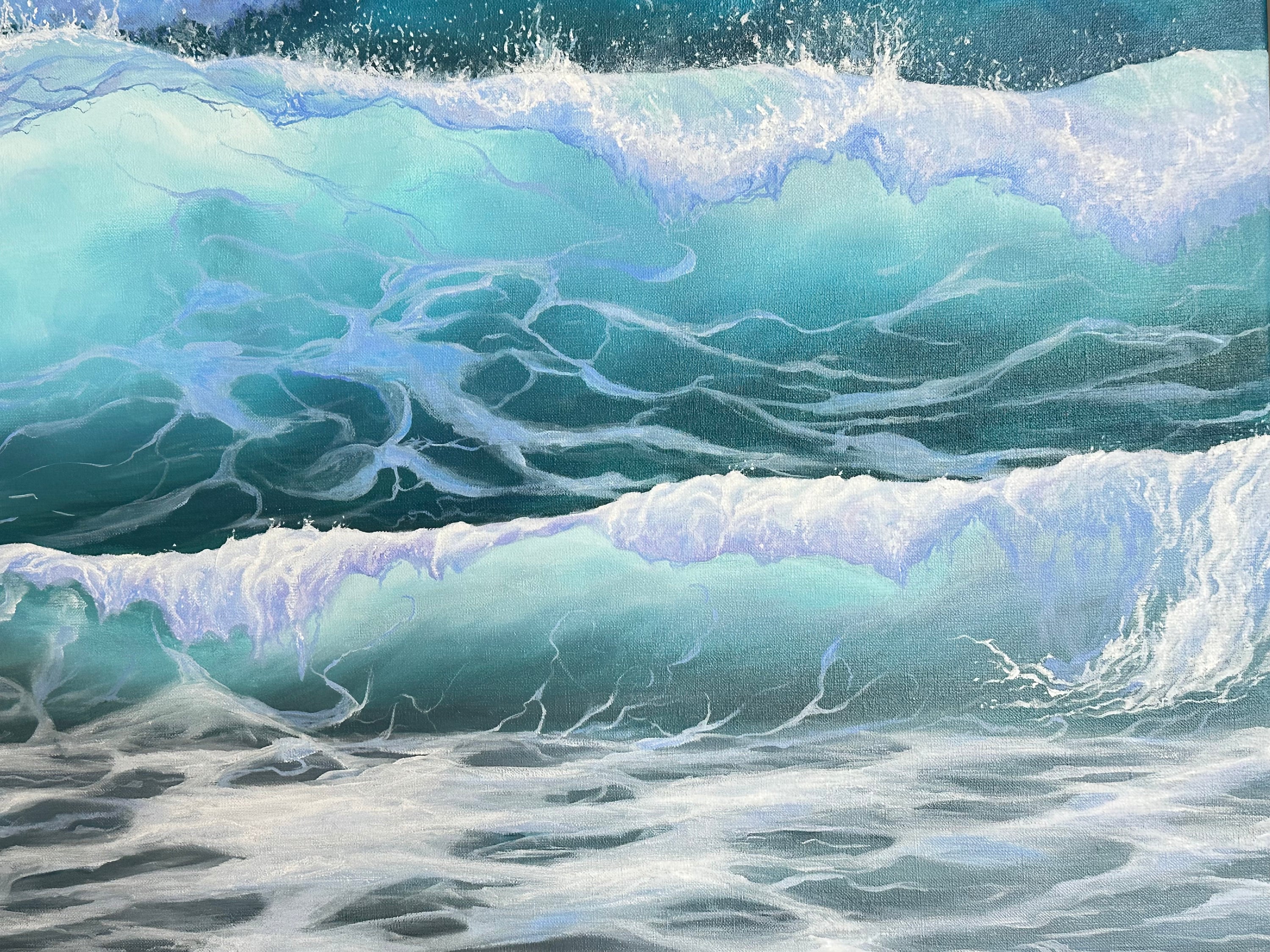 Wave Oil Painting Ocean Painting Gigant Waves Painting Ocean Artwork ...