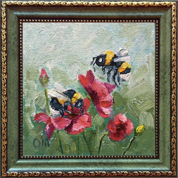 Bee Painting - Etsy
