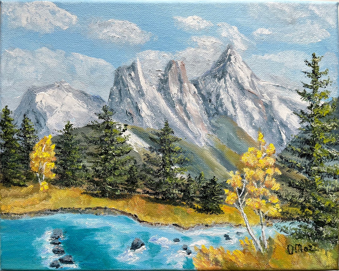 Mountain Panting Pine Tree Artwork Pine Tree Wall Art Pine Tree ...