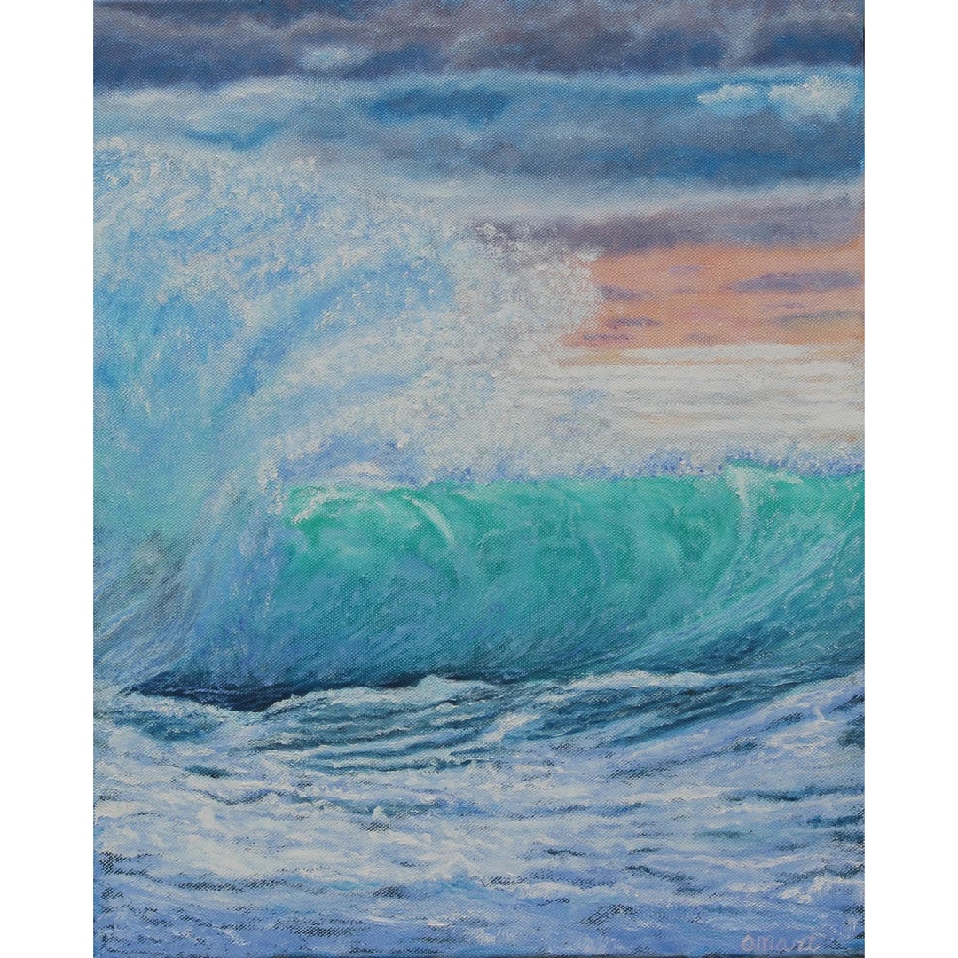 Ocean Oil Painting Wave Oil Painting Handmade Seascape Oil Painting ...
