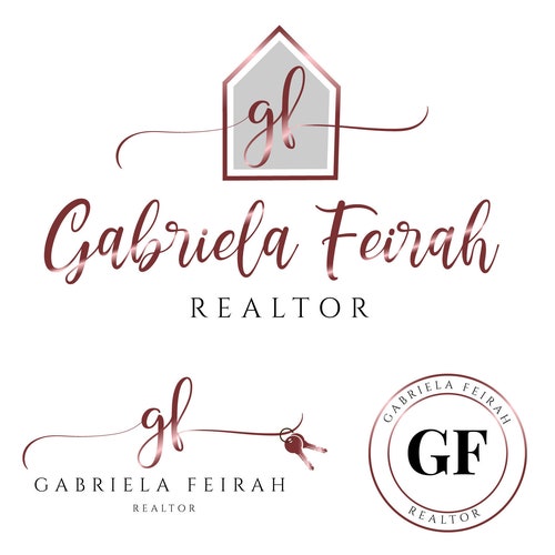 Premade Bronze Metallic Real Estate Logo Design Real Estate - Etsy