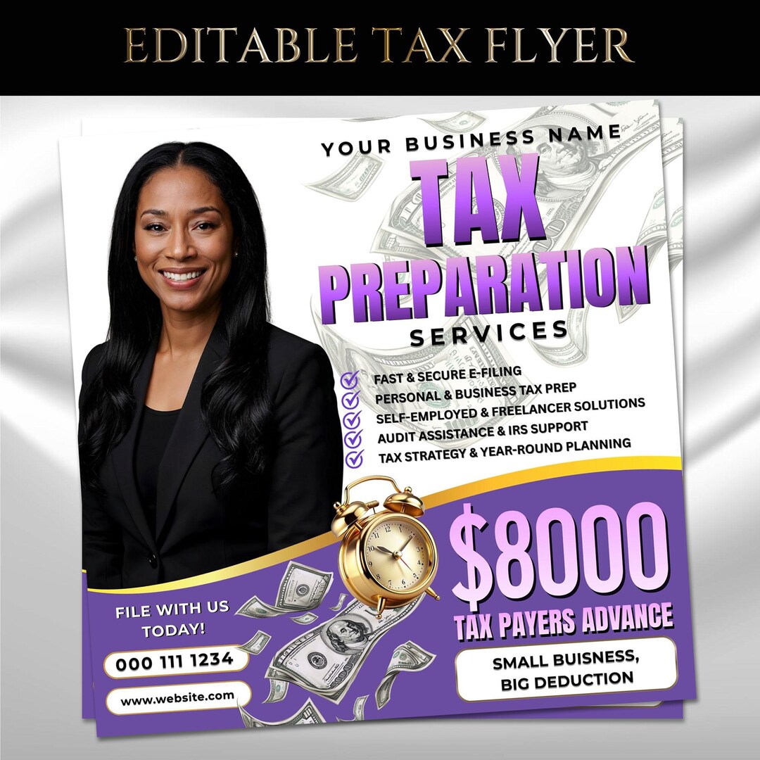Editable Taxation Flyer, Social Media Flyer/post, Digital Download, Tax ...