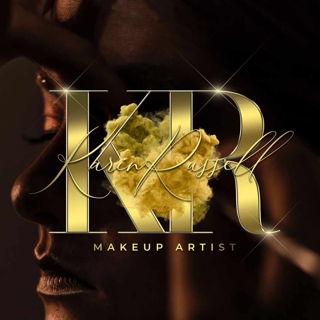 Luxury Gold Glittery Logo Design, Makeup Artist Logo, Photographer Logo ...