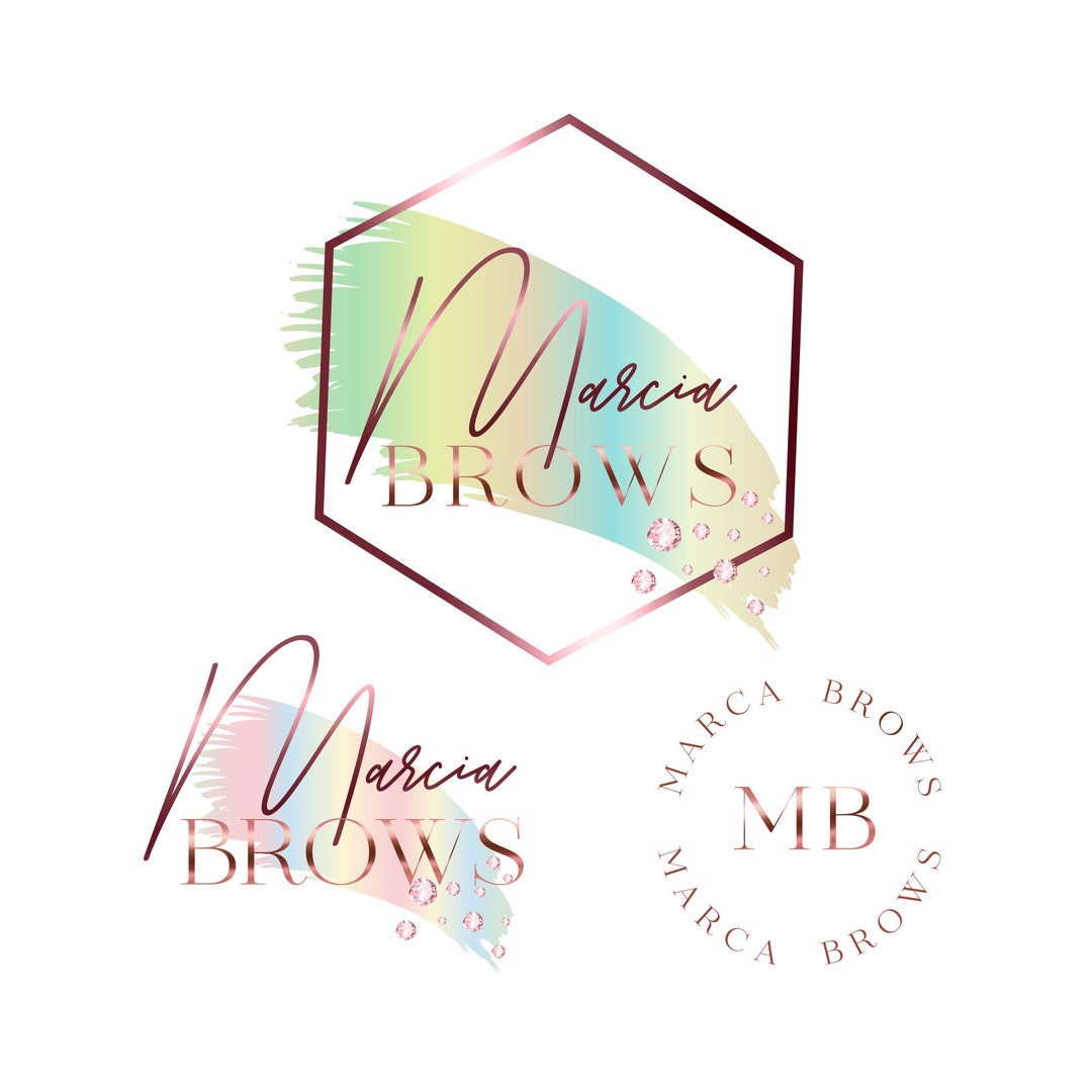 Beautiful Premade Rainbow Color Logo Design, Diamonds Logo, Hexagon ...