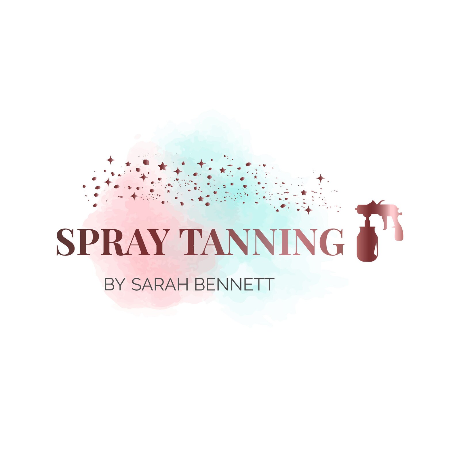 Premade Tanning Spray Logo Watercolor Tanning Logo Tan Logo | Etsy