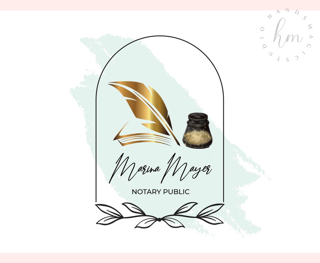 Digital Modern Notary Public Logo Design, Author Logo Design, Writer ...