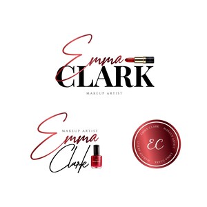 Red and Black Makeup Logo Design Beauty Logo and Branding - Etsy