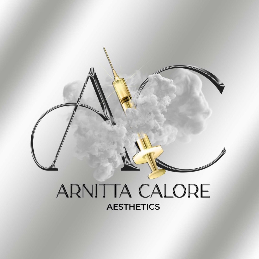 Modern Black and Gold Aesthetics Logo Design, Beauty Logo, Syringe Logo ...