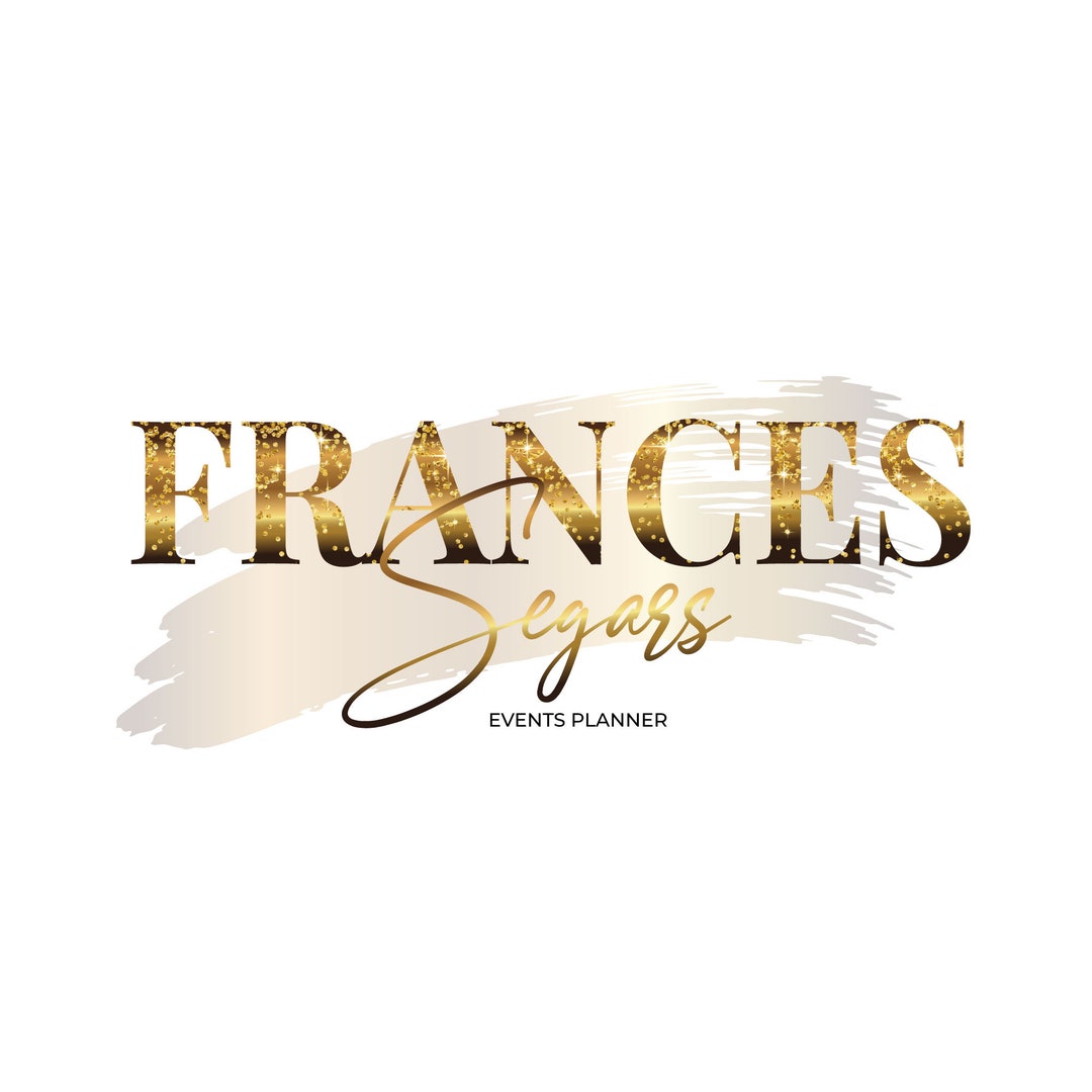 Modern Gold Glittery Logo Design, Elegant Metallic Gold Logo Design ...