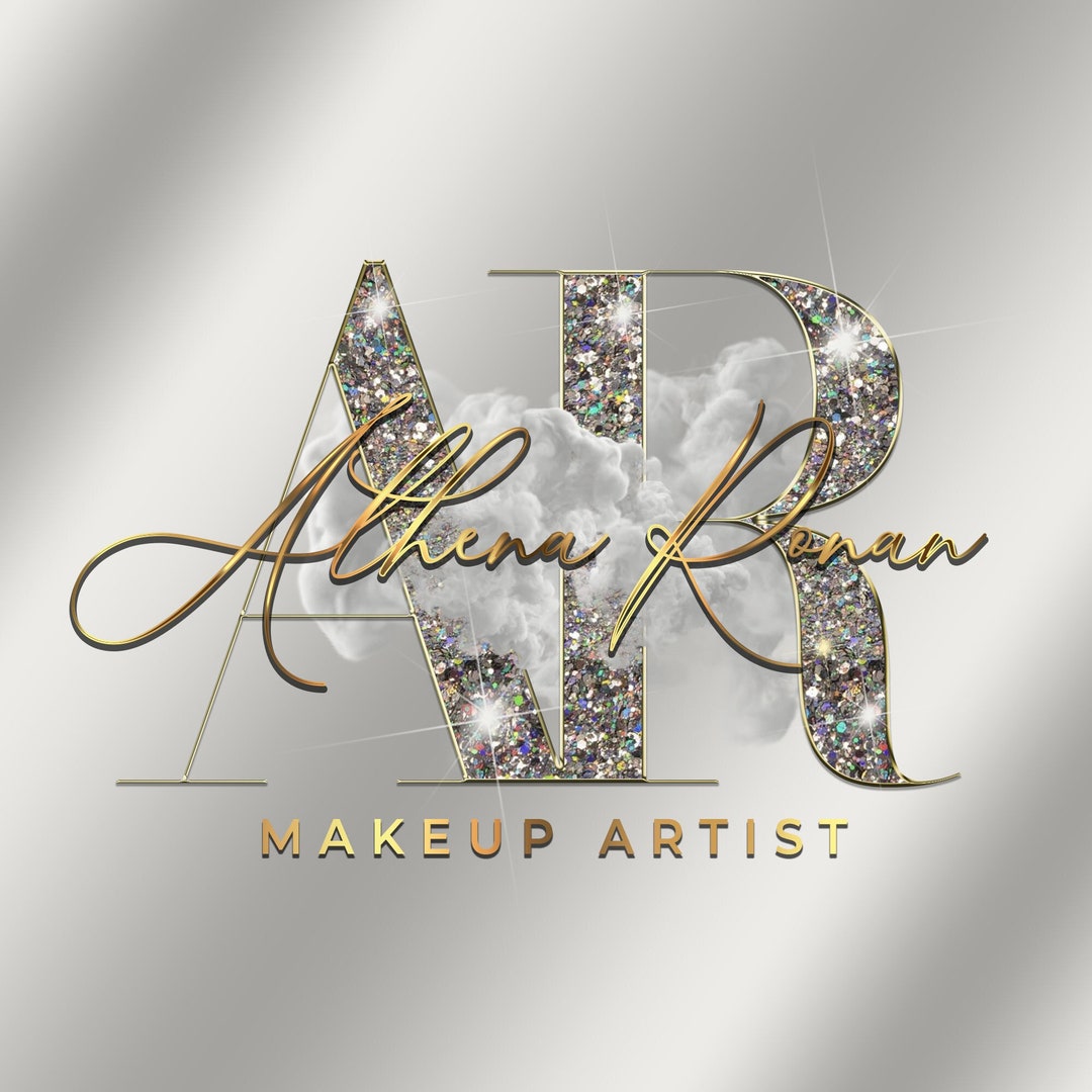 Modern Sparkly Glittery Logo Design, Beauty Logo, Salon Logo, Makeup ...